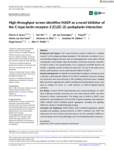 High-throughput screen identifies MAS9 as a novel inhibitor of the C-type lectin receptor-2 ...
